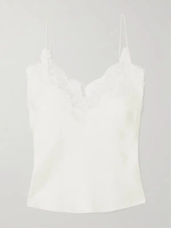 RÓHE Lace-trimmed Silk Camisole - Neutrals