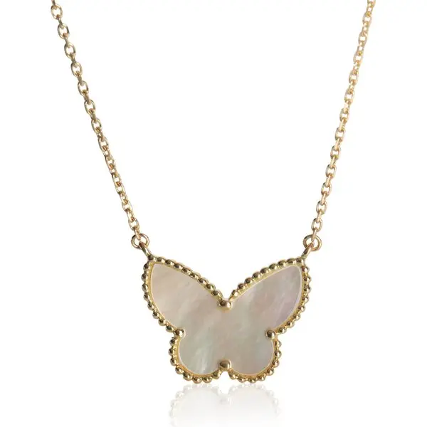 Van Cleef & Arpels Yellow Gold Mother Of Pearl Lucky Pendant - Yellow_gold