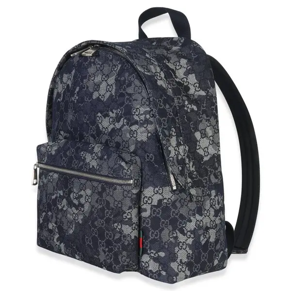 Gucci Gg Monogram Jacquard Denim Backpack
