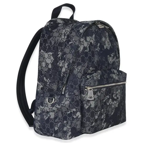Gucci Gg Monogram Jacquard Denim Backpack