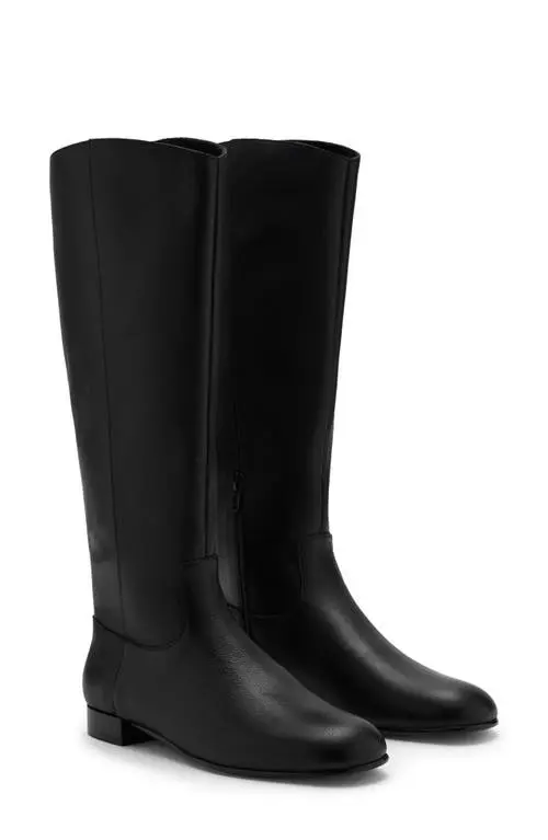 Mango Leather Knee-high Boots