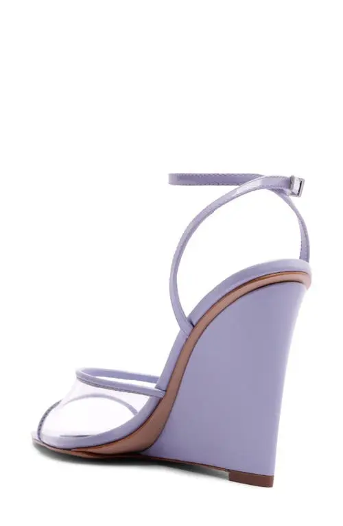 Schutz Elodie Ankle Strap Wedge Sandal - Lavander Sky