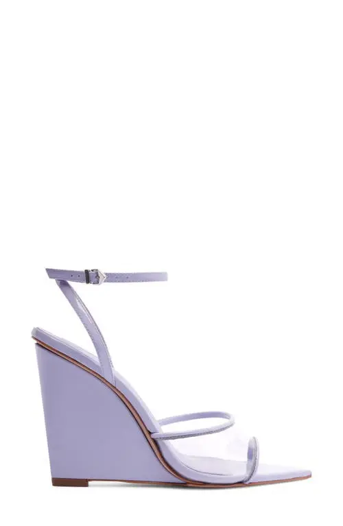 Schutz Elodie Ankle Strap Wedge Sandal - Lavander Sky