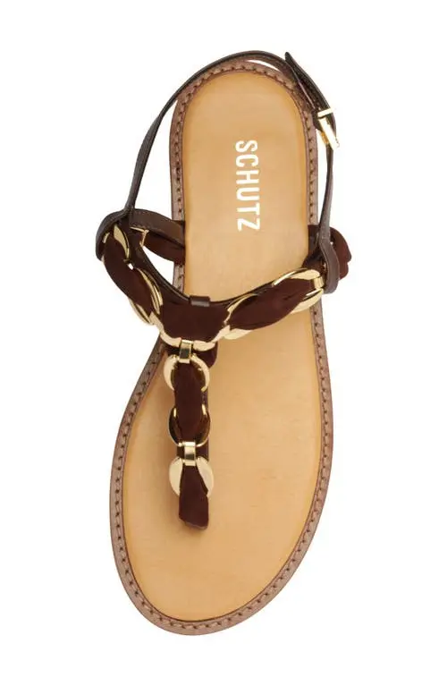 Schutz Camellia Slingback Sandal - Root Brown