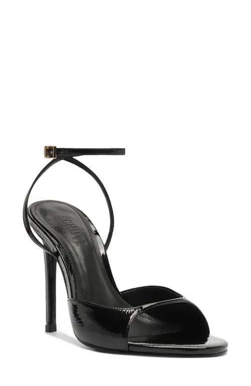 Schutz Arlette Ankle Strap Sandal - Black