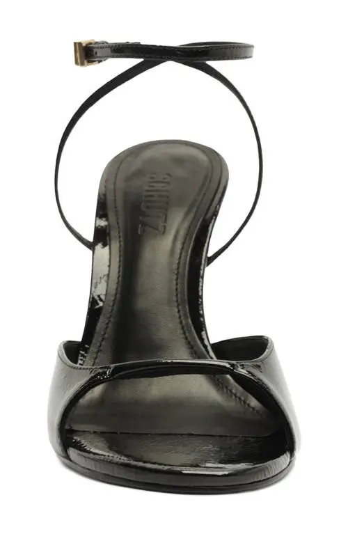 Schutz Arlette Ankle Strap Sandal - Black