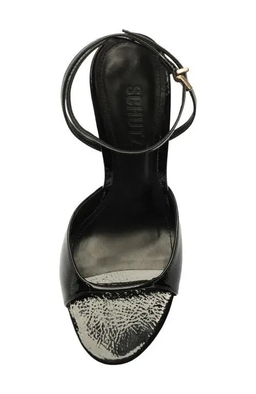 Schutz Arlette Ankle Strap Sandal - Black