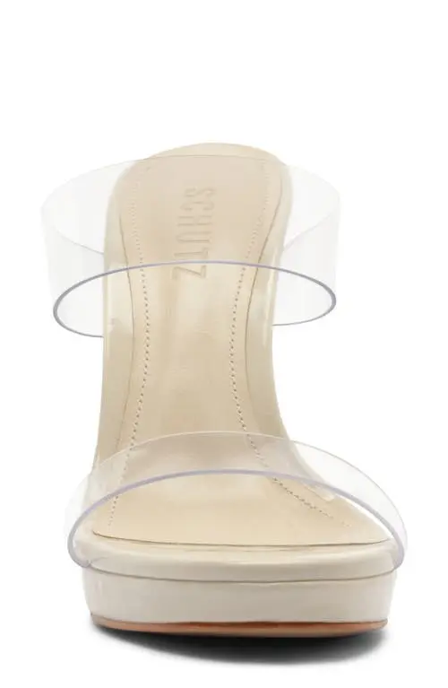 Schutz Ariella Platform Sandal - Sugar White