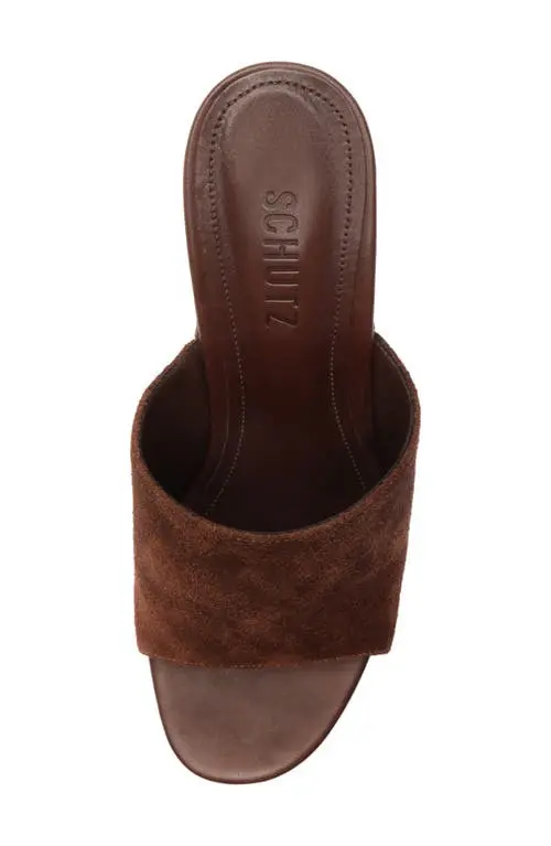 Schutz Dalle Platform Wedge Sandal - Root Brown
