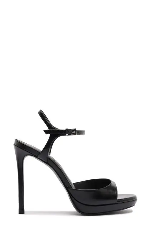 Schutz Scarlett Ankle Strap Platform Sandal - Black