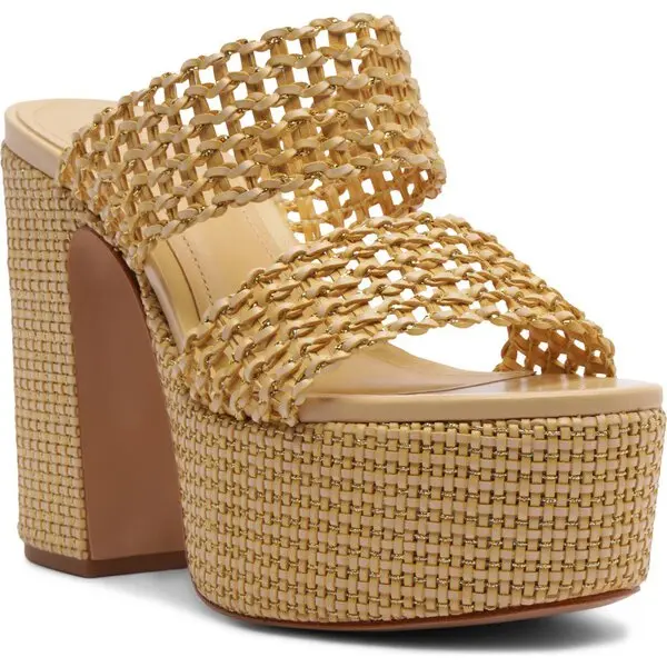 Schutz Aberdeen Platform Sandal - Beige
