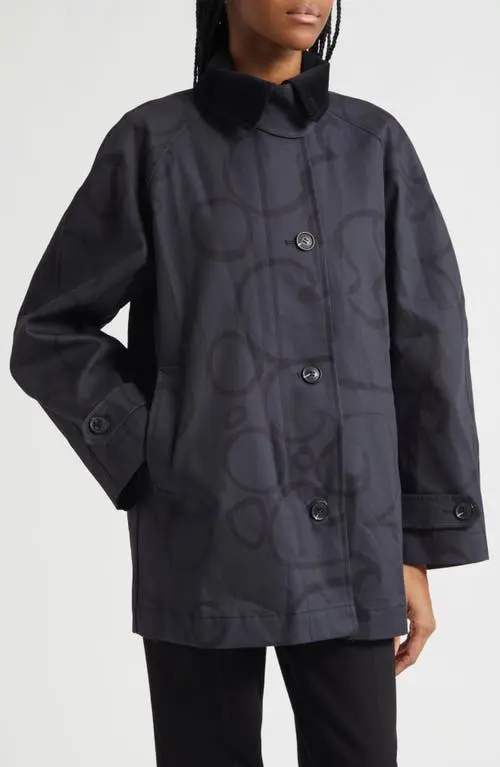 Marimekko Essee Keidas Water-resistant Floral Cotton Coat