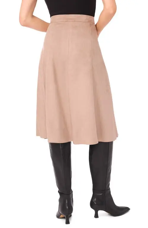 Halogen Paneled A-line Midi Skirt