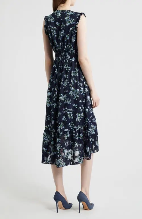 Anne Klein Floral High-low Midi Dress