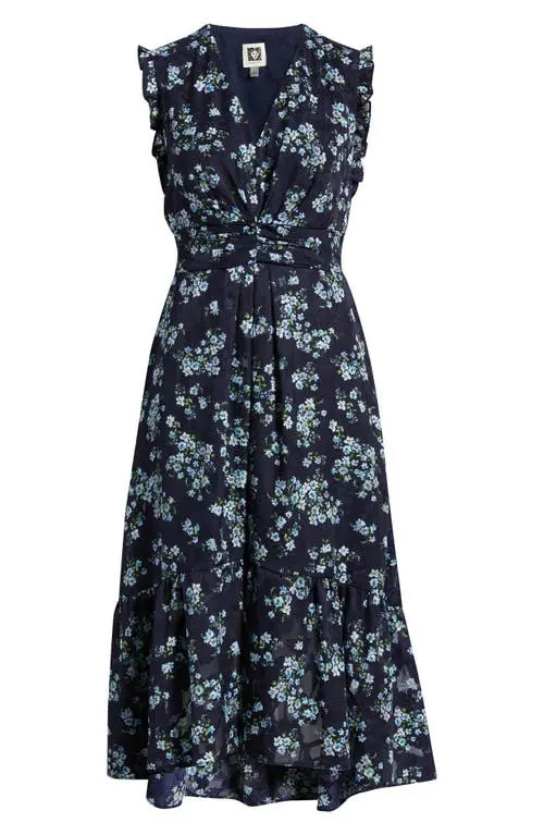 Anne Klein Floral High-low Midi Dress