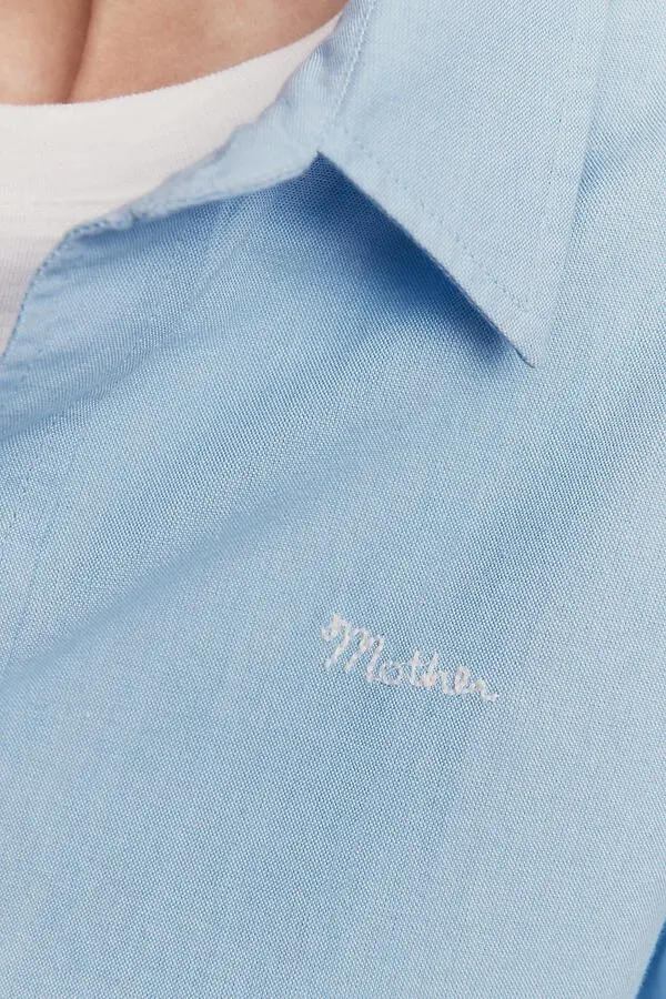 MOTHER The Bestie Long-sleeve Buttondown Top - Light Blue
