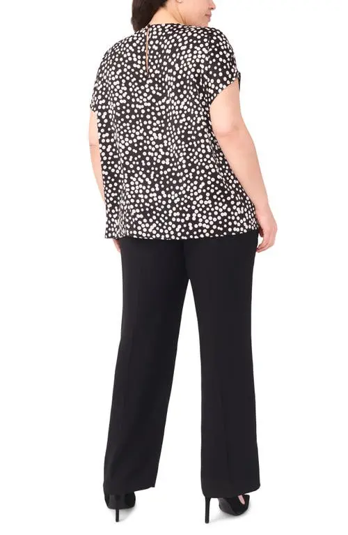 Halogen Polka Dot Crepe Top