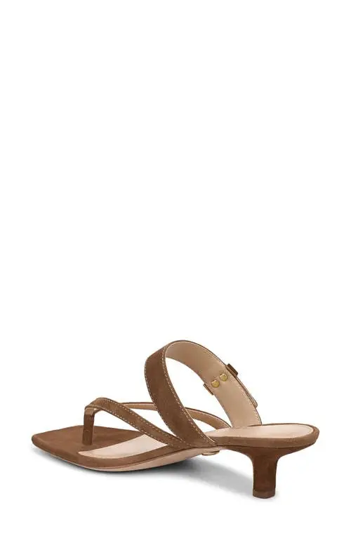 Veronica Beard Salva Kitten Heel Sandal - Chestnut