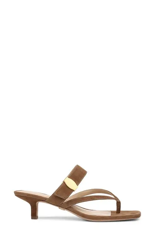 Veronica Beard Salva Kitten Heel Sandal - Chestnut