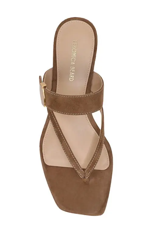 Veronica Beard Salva Kitten Heel Sandal - Chestnut