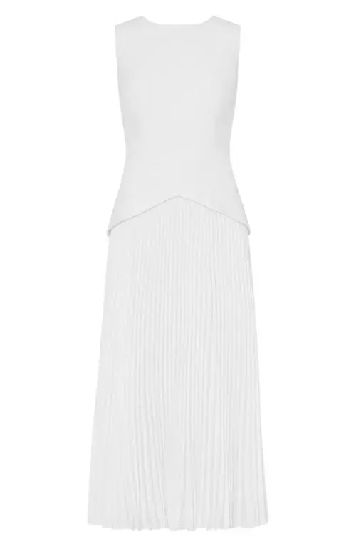 MILLY Haddy Pleated Midi Dress