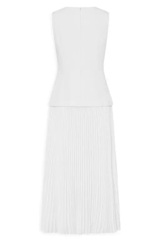 MILLY Haddy Pleated Midi Dress