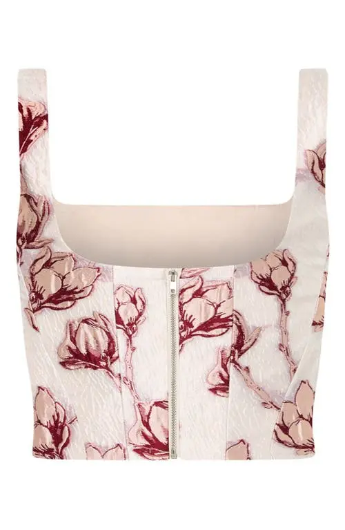 MILLY Paige Floral Crop Top