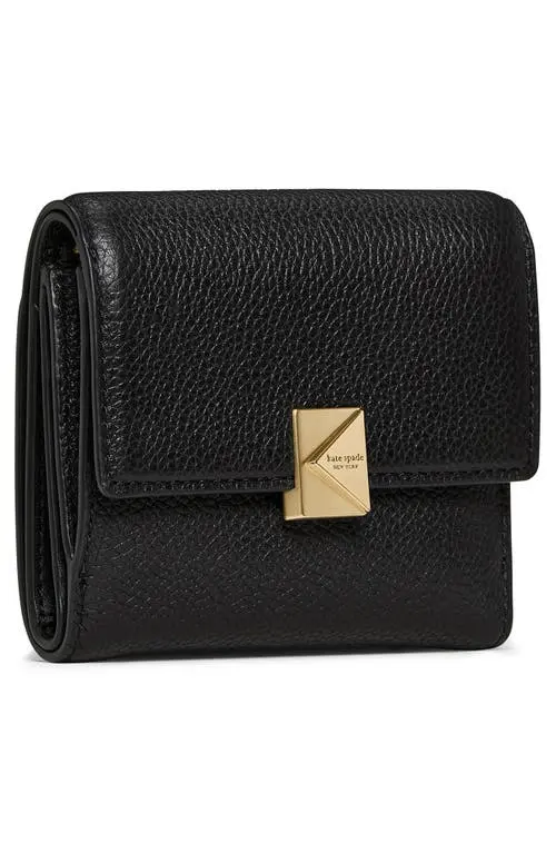 Kate Spade New York Deco Small Pebbled Leather Flat Wallet