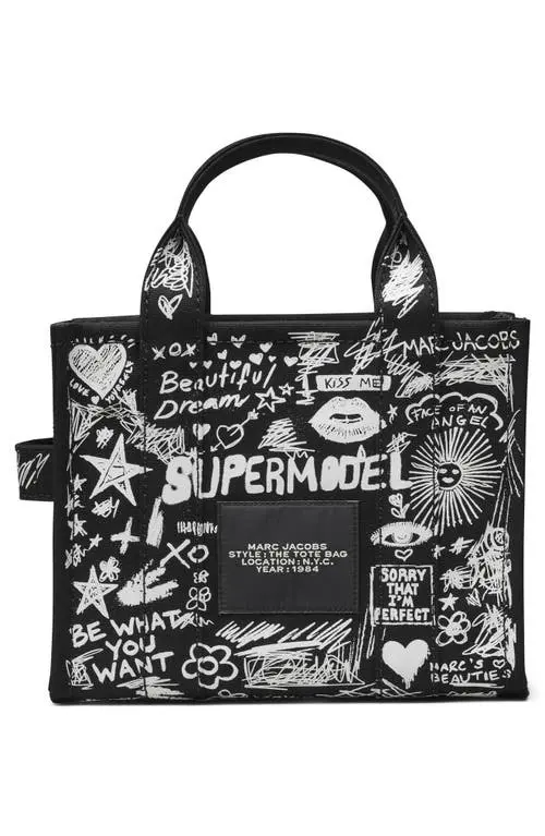 Marc Jacobs Small Canvas Tote Bag - Black Multi