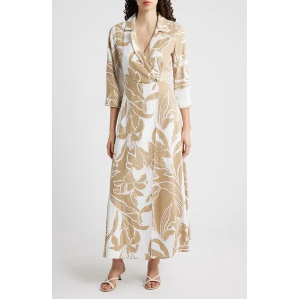 CECE DUPRAZ Floral Faux Wrap Maxi Dress - Nomad