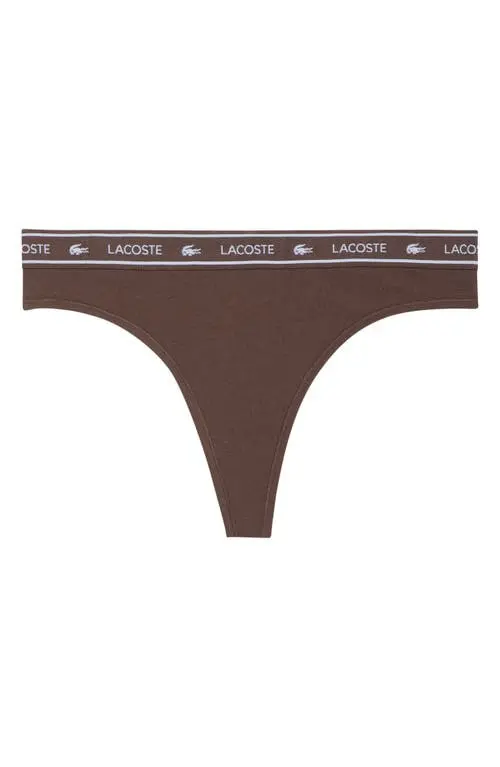 Lacoste Stretch Cotton Jersey Thong - Grume