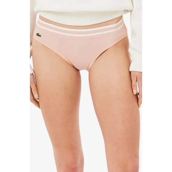 Lacoste Cotton Blend Rib Briefs - Bistre