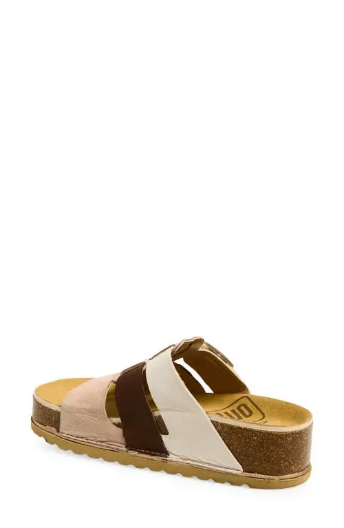 ON FOOT Naoshima Three-strap Slide Sandal - Khaki/bone