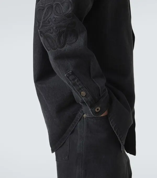 Loewe Anagram Denim Overshirt - Black