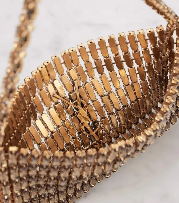 Saint Laurent Evening Mini Embroidered Shoulder Bag - Metallic