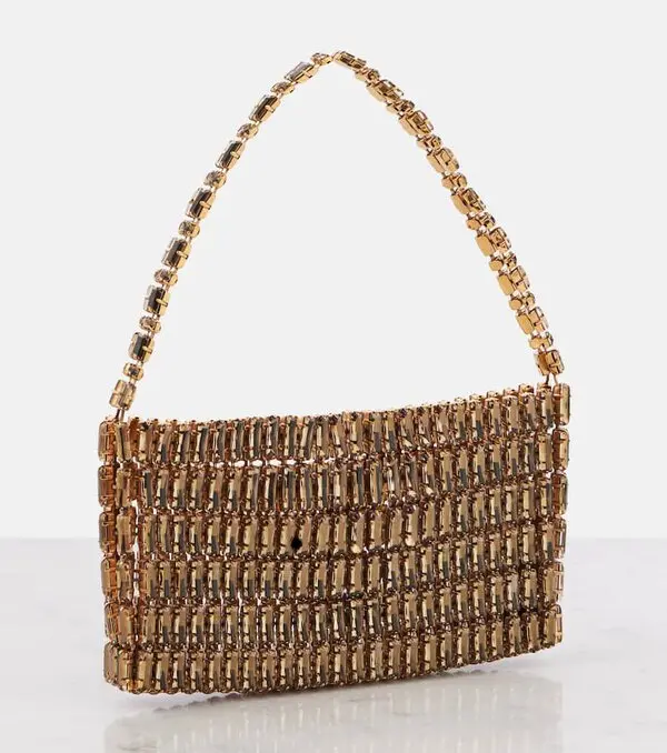 Saint Laurent Evening Mini Embroidered Shoulder Bag - Metallic