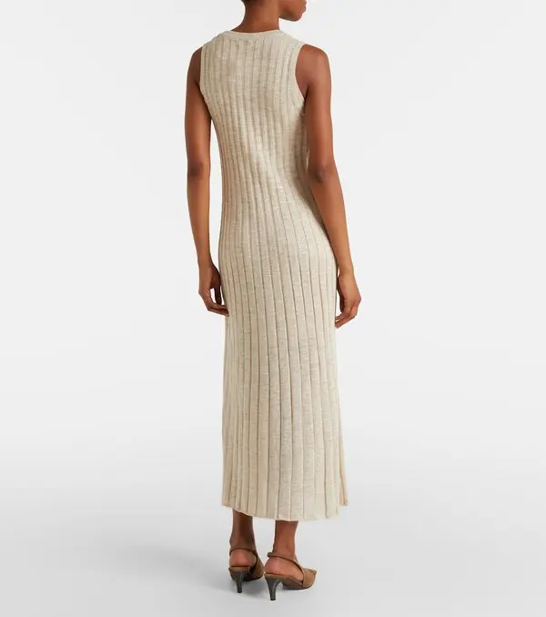 Brunello Cucinelli Ribbed-knit Midi Dress