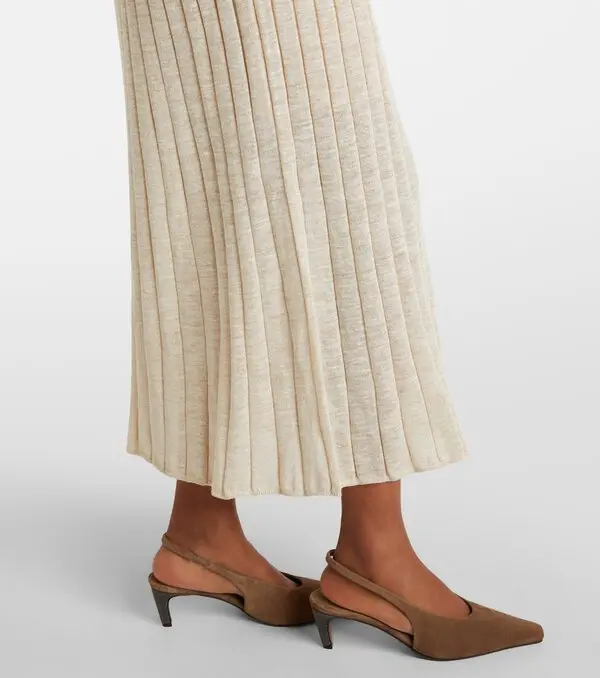Brunello Cucinelli Ribbed-knit Midi Dress