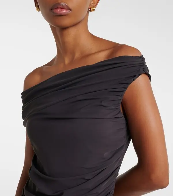 AGOLDE Sherilyn Off-shoulder Bodysuit - Brown