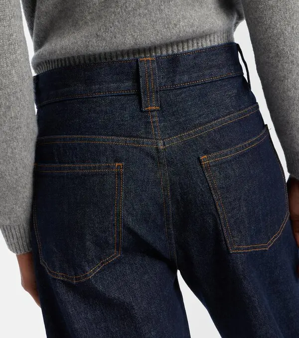 Khaite Boyle Cropped Wide-leg Jeans - Blue