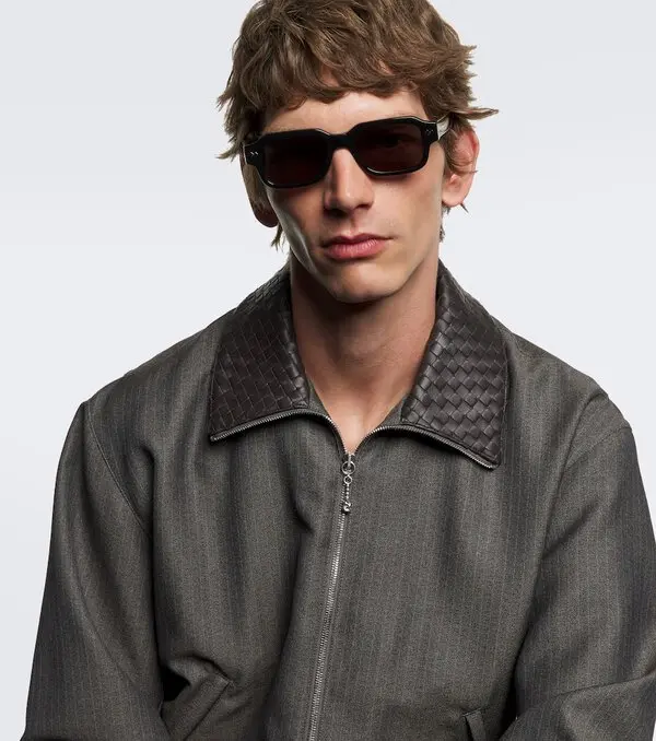 Bottega Veneta Square Frame Sunglasses - Black