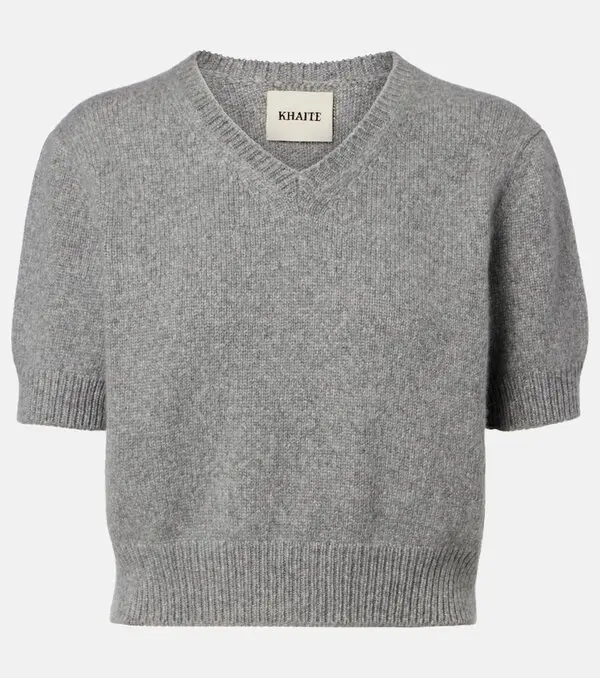 Khaite Jas Cashmere Top - Grey