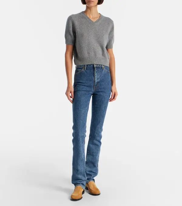 Khaite Jas Cashmere Top - Grey