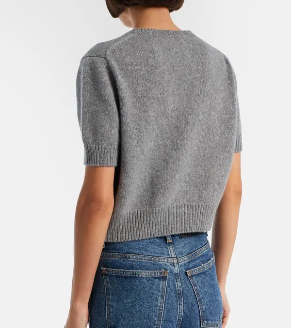 Khaite Jas Cashmere Top - Grey