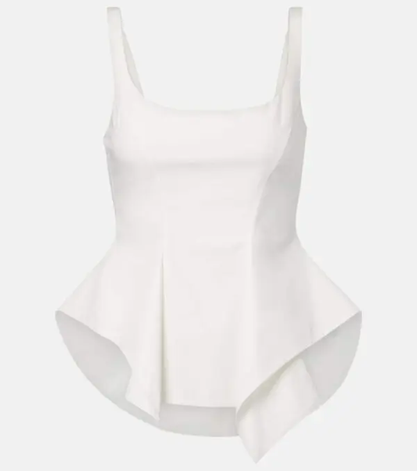Khaite Loa Cotton Poplin Top - White