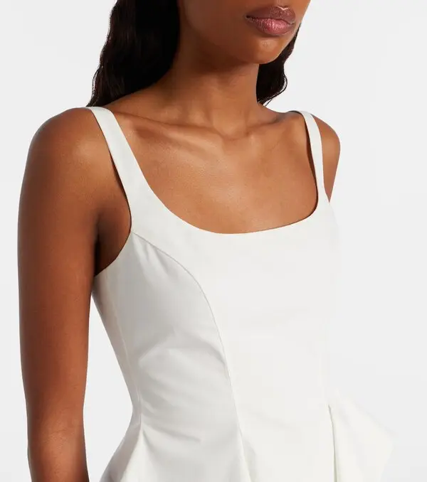 Khaite Loa Cotton Poplin Top - White