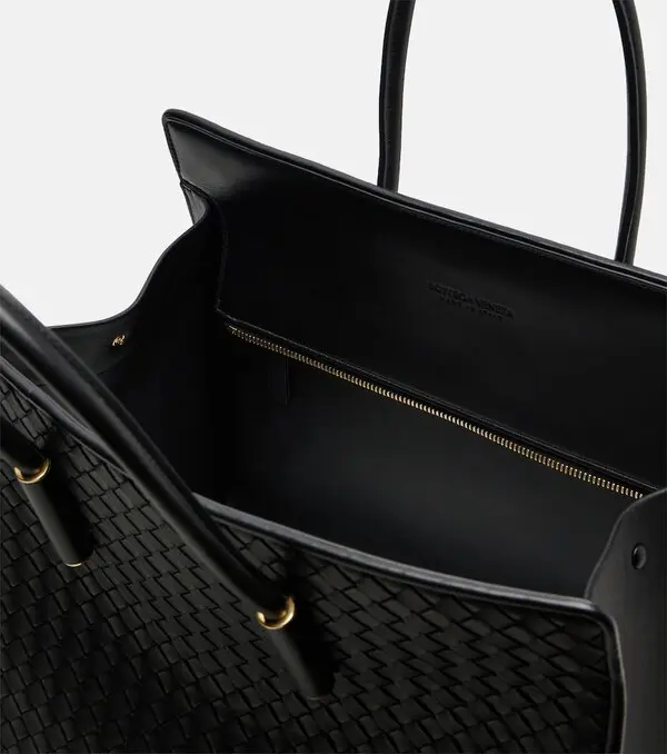Bottega Veneta Barbara Medium Leather Tote Bag - Black