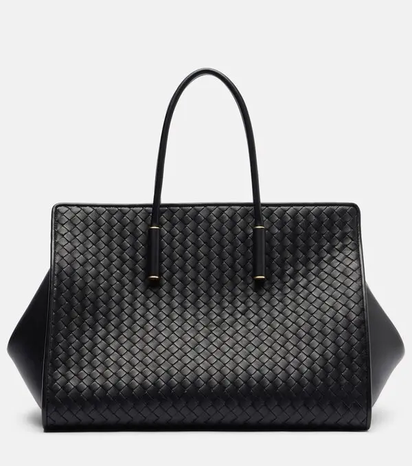 Bottega Veneta Barbara Medium Leather Tote Bag - Black
