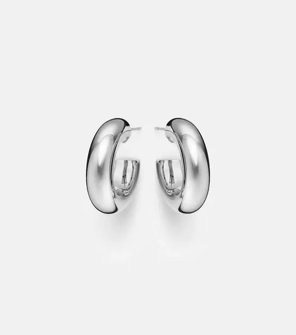 JENNIFER FISHER Samira Micro Rhodium-plated Hoop Earrings - Silver