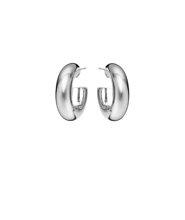 JENNIFER FISHER Samira Micro Rhodium-plated Hoop Earrings - Silver